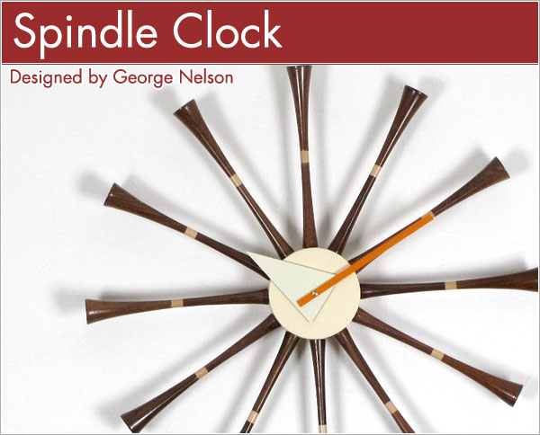 スピンドルクロック ジョージ・ネルソン Spindle Clock George Nelson【1年保証付】 ｜ リコメン堂インテリア館【公式 ...