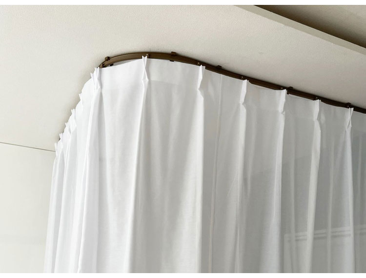 曲がるカーテンレール 3m 日本製 TOSO トーソー 手で曲げられる 出窓 カーブレール 曲がるレール カーテンレール おしゃれ 間仕切り 正面付け 天井付け リフォーム DIY(代引不可 ...