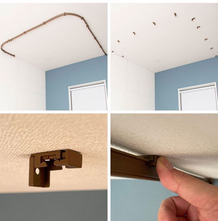 曲がるカーテンレール 3m 日本製 TOSO トーソー 手で曲げられる 出窓 カーブレール 曲がるレール カーテンレール おしゃれ 間仕切り 正面付け 天井付け リフォーム DIY(代引不可 ...