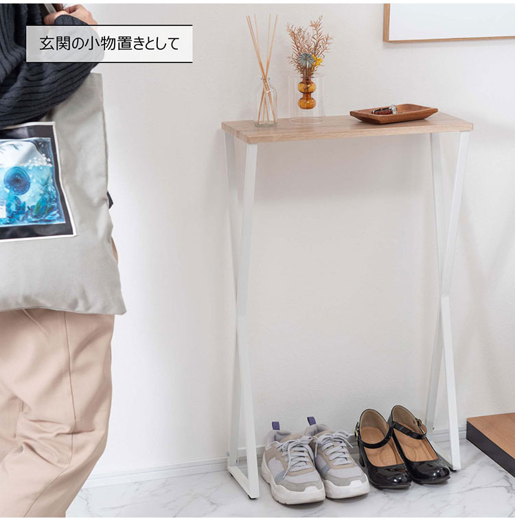 コンソール MIP-16 東谷 コンソール テーブル 机 スリム 省スペース コンパクト 玄関 木目調 スチール脚 サイドテーブル リビング シンプル ミニテーブル 黒 おしゃれ ハイタイプ ...